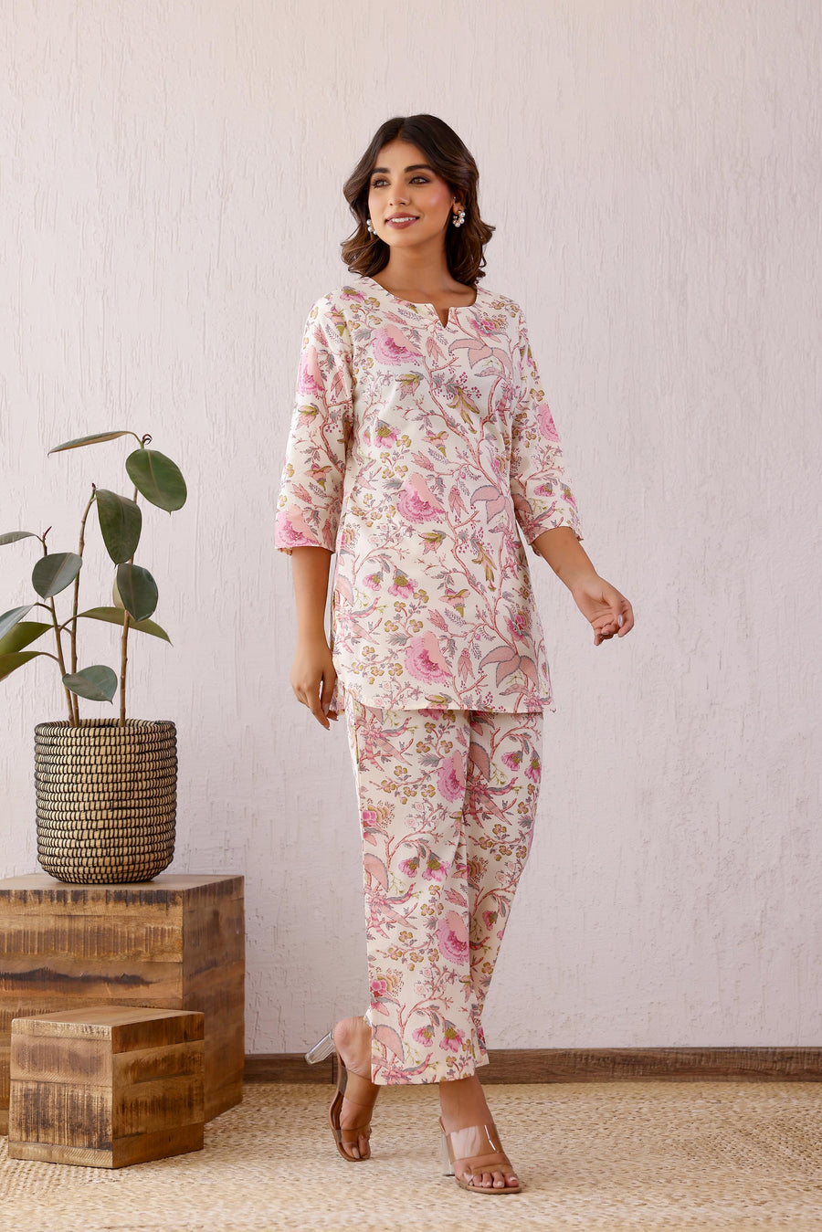 Yanaa Cotton Printed Co-ord Set – Label Flavia